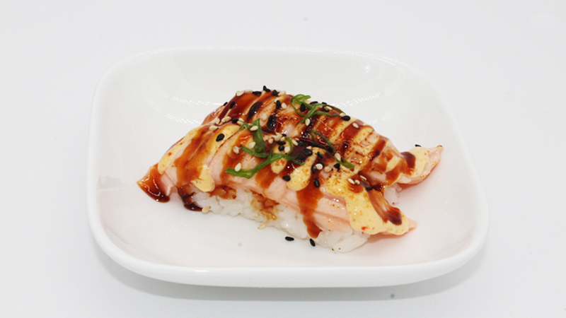 25. Laks Tataki Nigiri - MR Fish Sushi Restaurant