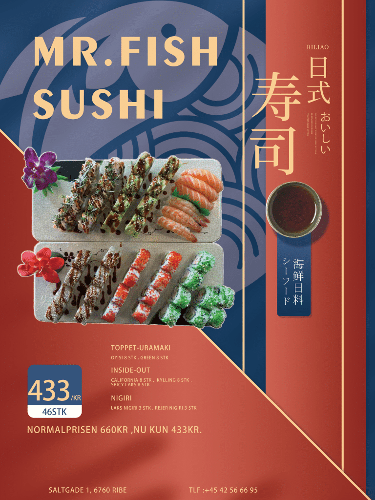 Tilbudsmenu 46 stk - MR Fish Sushi Restaurant